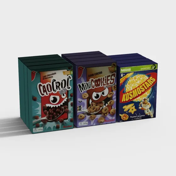 cereal box 3d