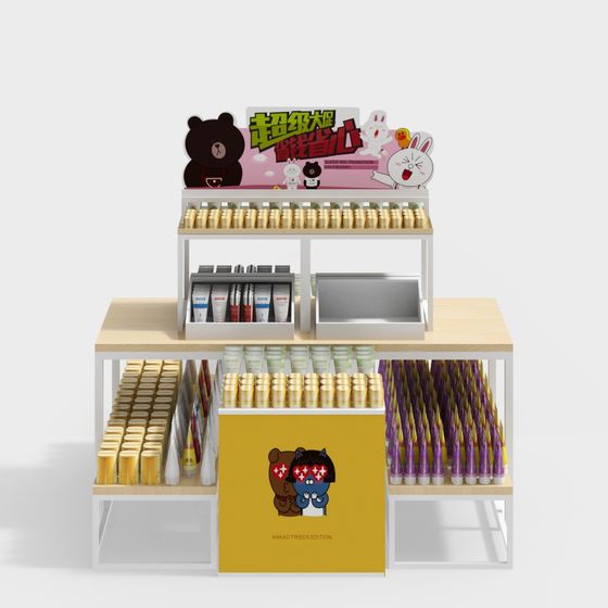 Kakao Friends Edition Display Stand – Low-Poly 3D Model