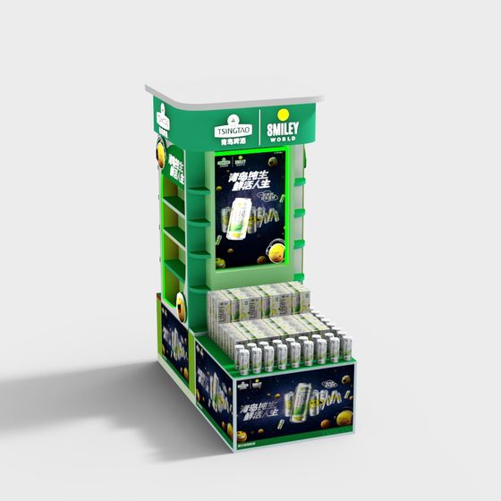 Vibrant Beer Display Stand 3D model