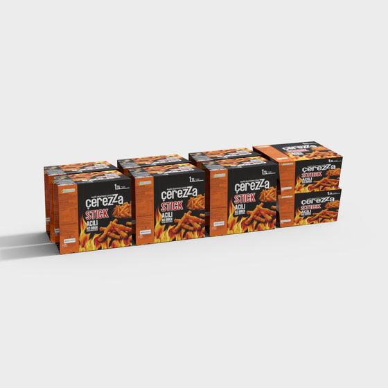 Cerezza Stick Packaging Box 3D model