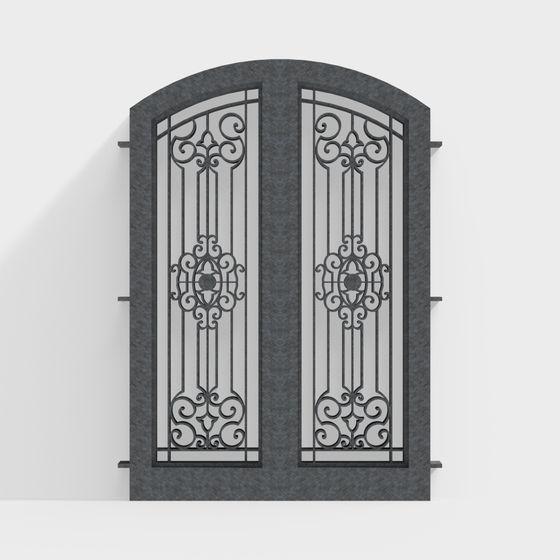 Arched Iron Gate 3D model