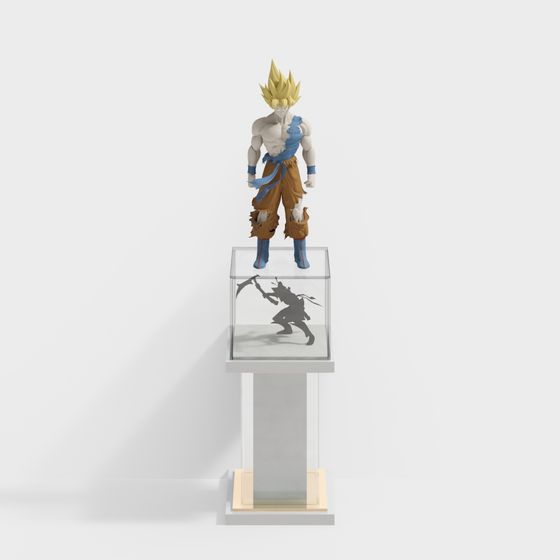 Super Saiyan Goku 3D Model – Low-Poly Dragon Ball Character