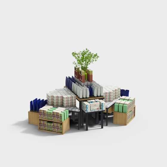 Stylish Retail Display Area 3D model
