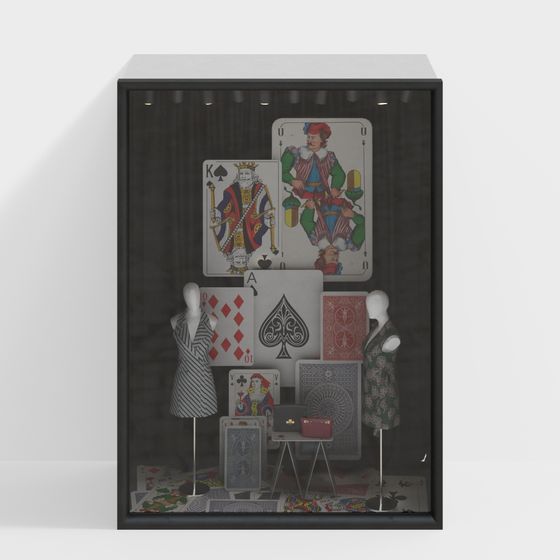 Card Display Showcase 3D model