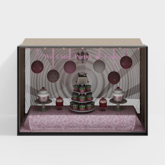 Party Dessert Display 3D model