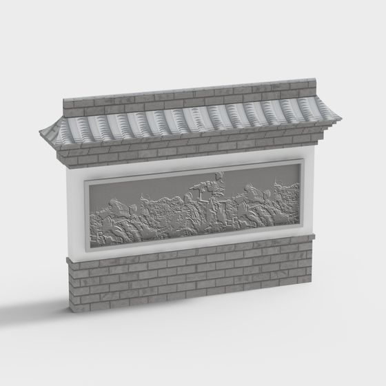 Eastern Aesthetic Wall 3D model