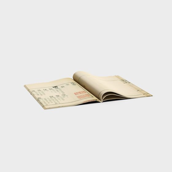 Vintage Book 3D model for Cultural Inspired Designs
