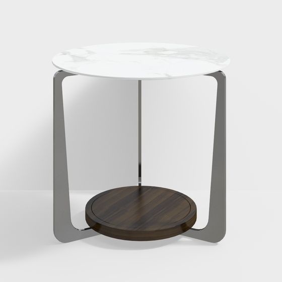 Modern Minimalist Round Table 3D model