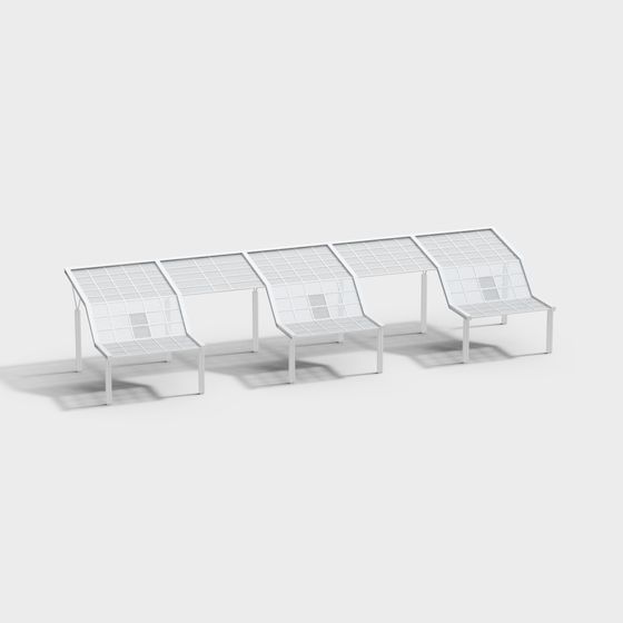 Urban Grid Bench 3D model