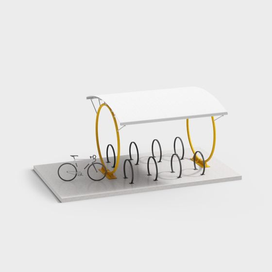 Modern Bike Rack 3D Model