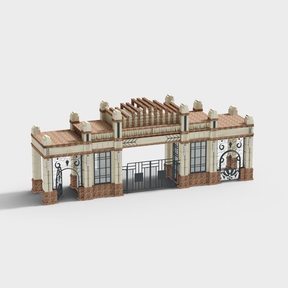 Art Deco Gate 3D Model