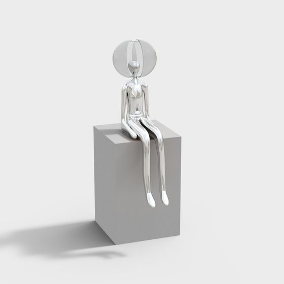 Sphere Seated Figure 3D model