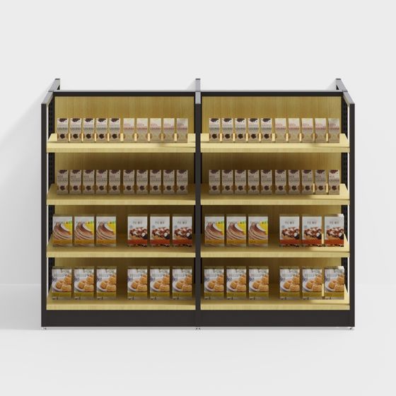 Grocery Display Shelf 3D model