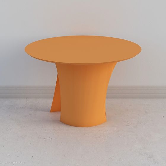 Streamlined Round Table 3D model