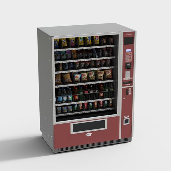 Realistic Unicum Vending Machine 3D model