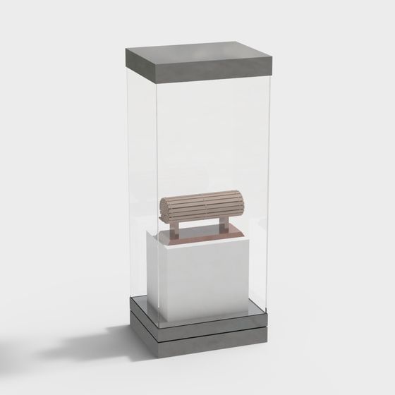 Elegant Glass Display Cabinet 3D model for Creative Projects