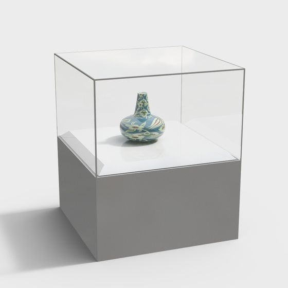 Low Poly Ceramic Vase 3D model Inspired by Eastern Art