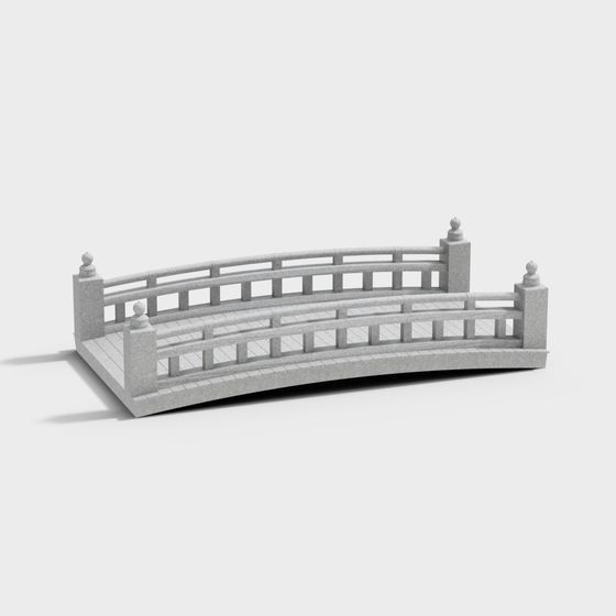 Ancient Charm Stone Bridge 3D Model – Low-Poly Stone Bridge
