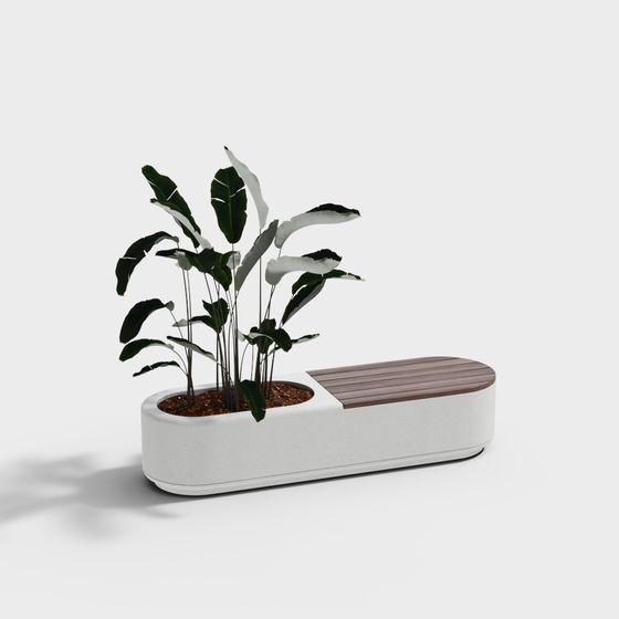 Urban Oasis Planter Bench 3D model