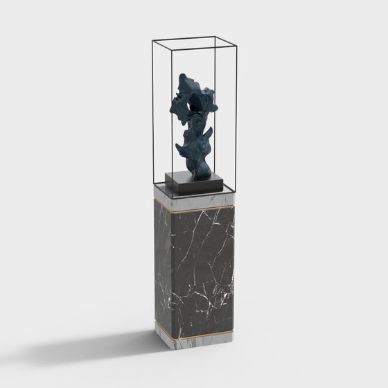 Abstract Sculpture Display Stand 3D model