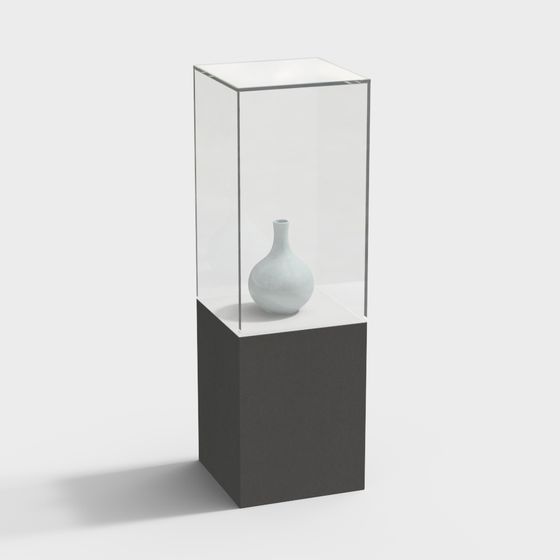 Sleek Display Cabinet 3D model for Modern Spaces