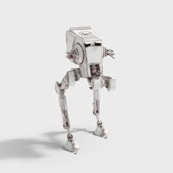 Futuristic Low-Poly Robot 3D model
