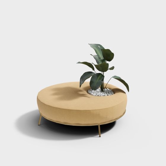 Stylish Round Sofa 3D model for Modern Interiors