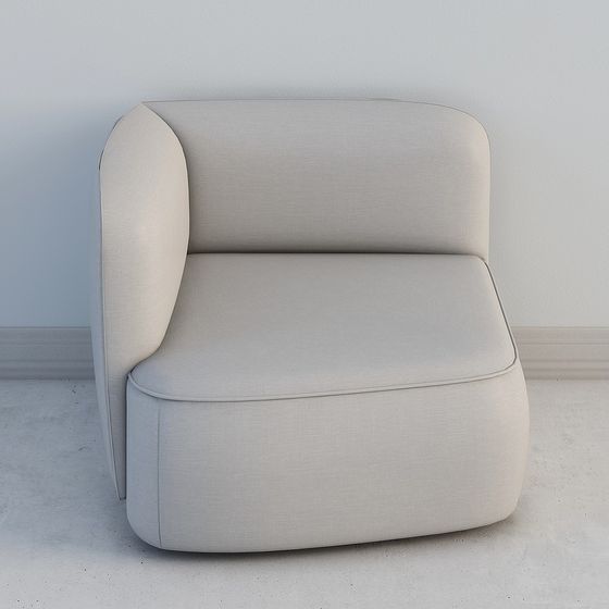 Cozy Corner Chair 3D model for Modern Interiors