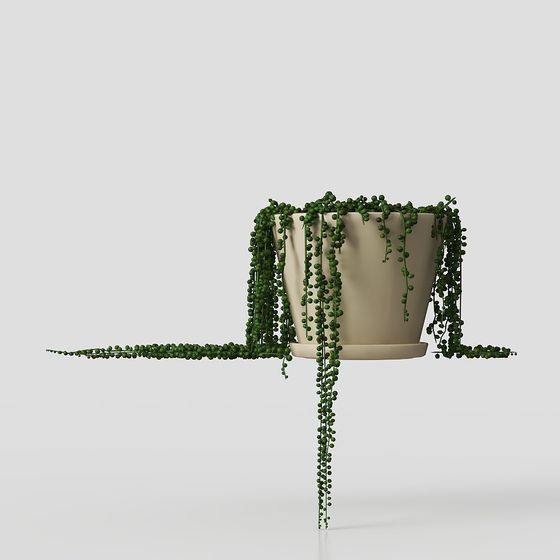Hanging Plant Pot 3D Model – Modern Low-Poly Design