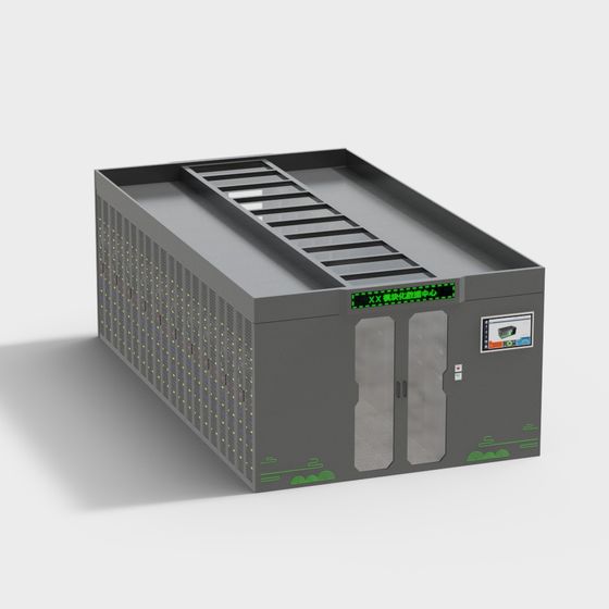 Stylish Low-Polygon Server Rack 3D model