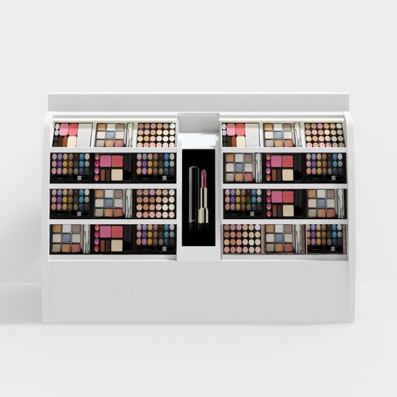 Elegant Minimalist Makeup Vanity 3D Model