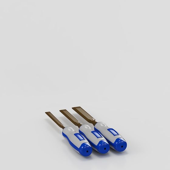 Low-Poly Screwdriver 3D Model – Ergonomic Blue Tools