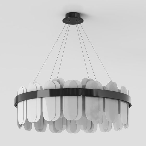 Flowing Light Pendant Lamp 3D model