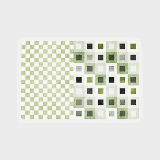 Charming Checkerboard 3D Model – Vibrant Green Texture