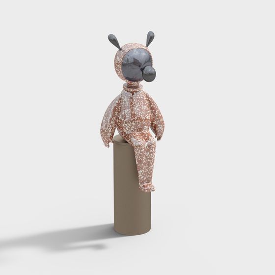 Spotted Friend 3D Model – Low-Poly Playful Design