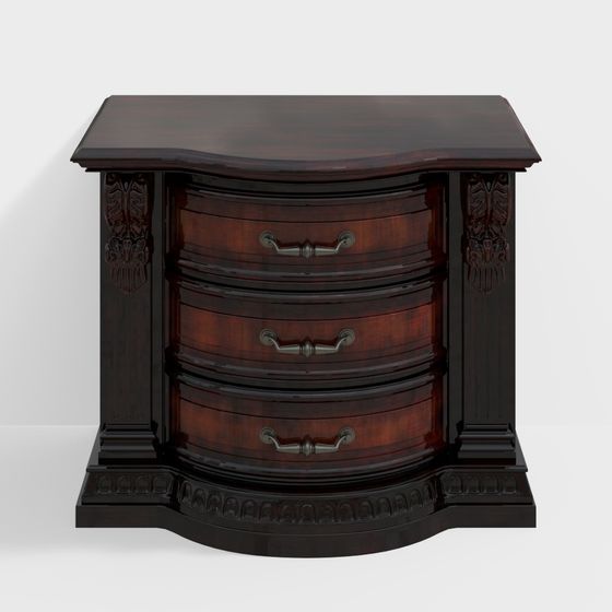 Elegant Classic Nightstand 3D model