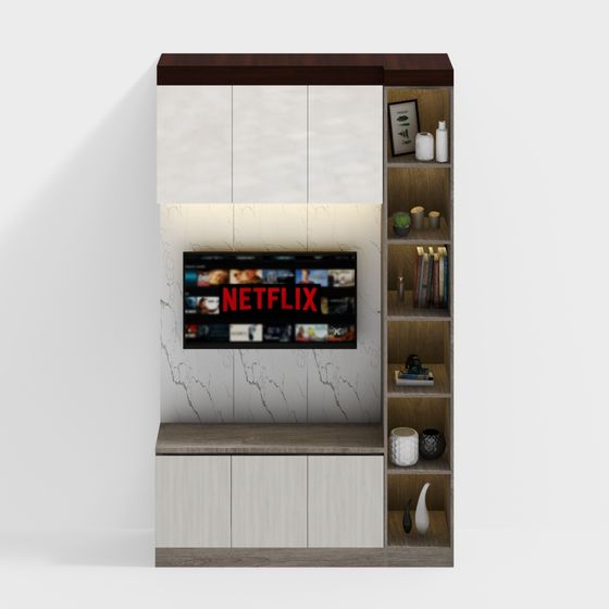 Stylish Low Polygon TV Stand 3D model