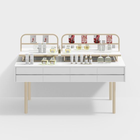 Elegant Makeup Display Stand 3D model