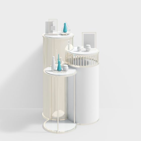 Elegant Cylinder Display Stand 3D model