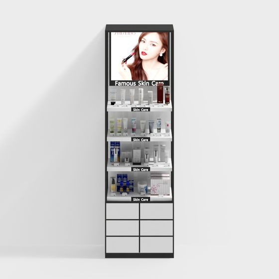 Minimalist Skin Care Display Stand 3D model