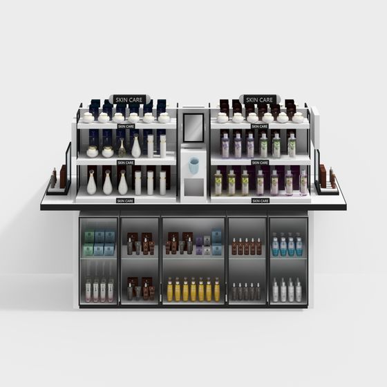 Modern Aesthetic Skin Care Display Cabinet 3D model