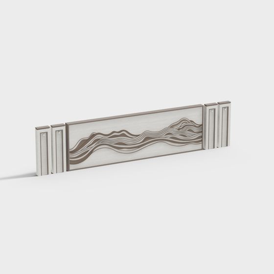 Ocean Waves 3D model Art Screen