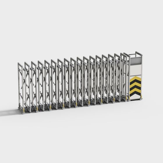 City Barrier 3D model for Modern Urban Designs