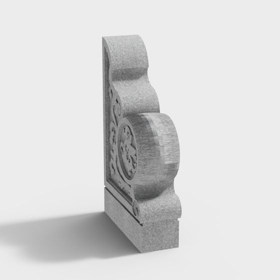 Classical Stone Column Decoration 3D model for Creative Projects