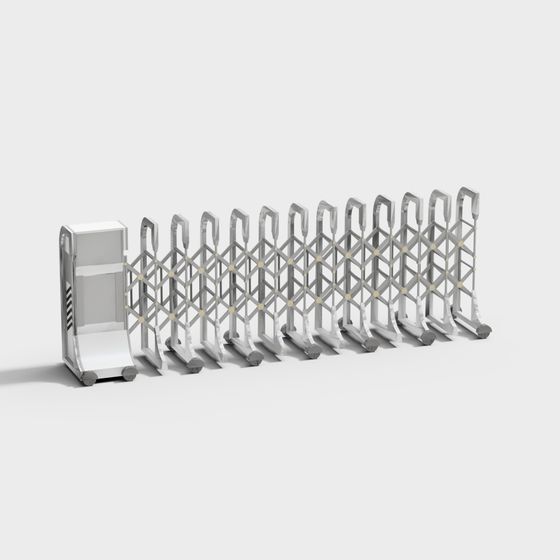 Futuristic Electric Retractable Gate 3D model