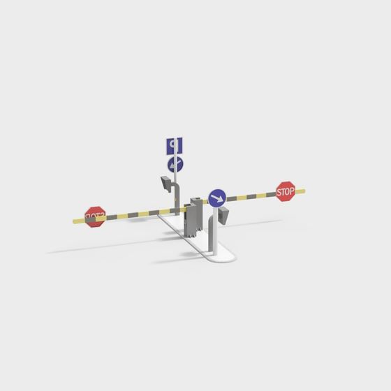 Traffic Signal Station 3D Model – Low-Poly Minimalist Design