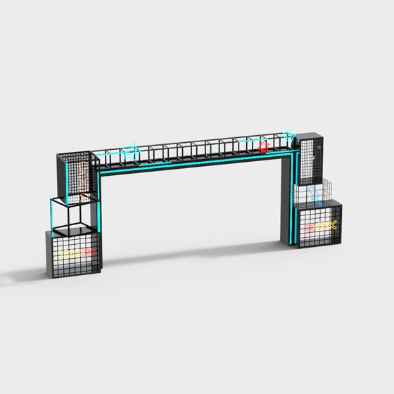 Neon Future Door 3D model