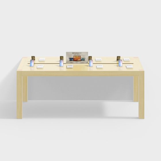 Minimalist Display Stand 3D Model – Wooden and Metal