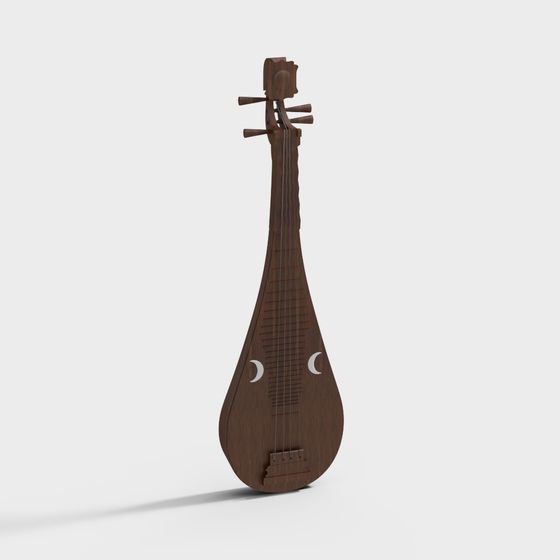 Traditional Pipa 3D Model for Art and Design