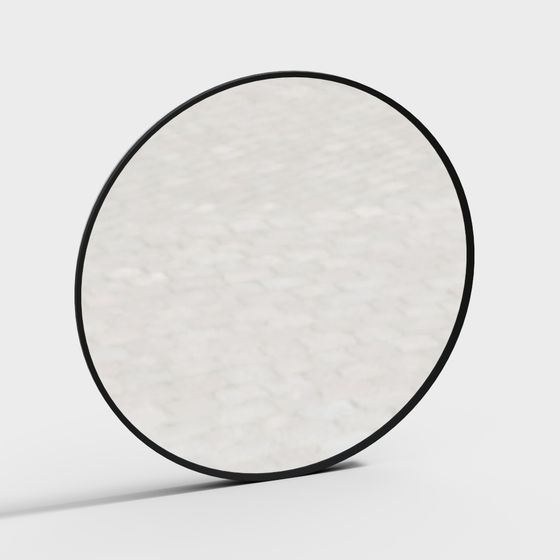 Elegant Round Mirror 3D model for Modern Spaces